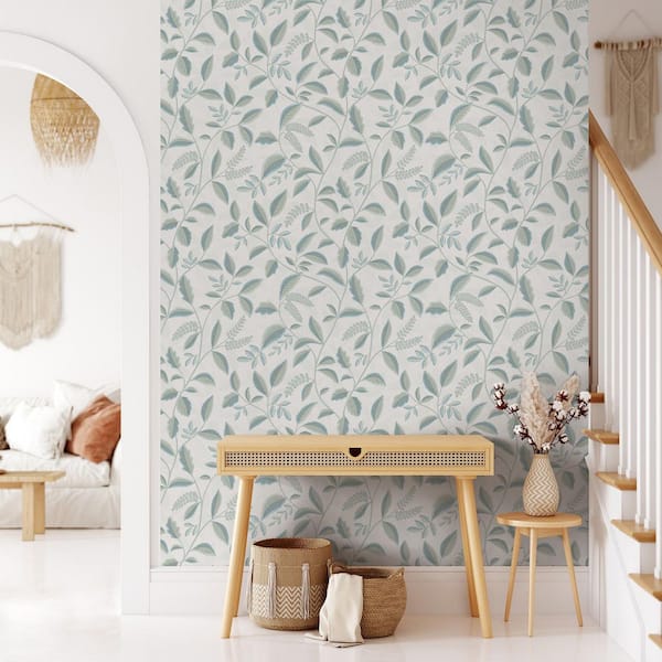Veer Decor Tranquil Leafy Vine Green Wallpaper VRNO04-066 - The Home Depot