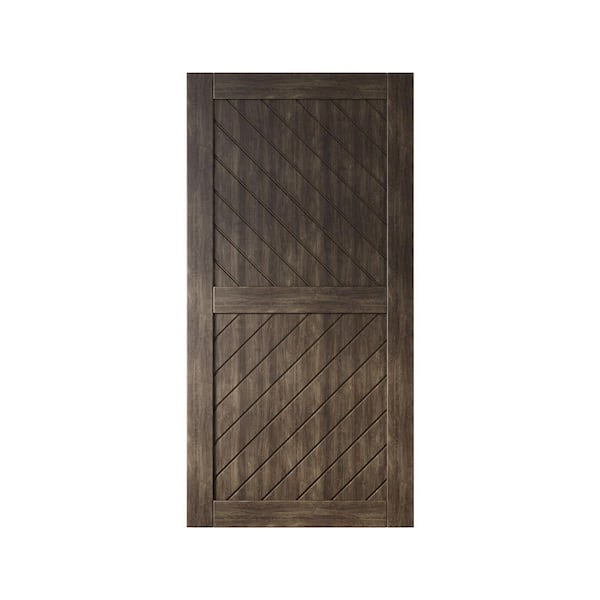 HOMACER XT4 40 in. x 80 in. C-Panel Solid Core Ebony Slanted Stripe ...