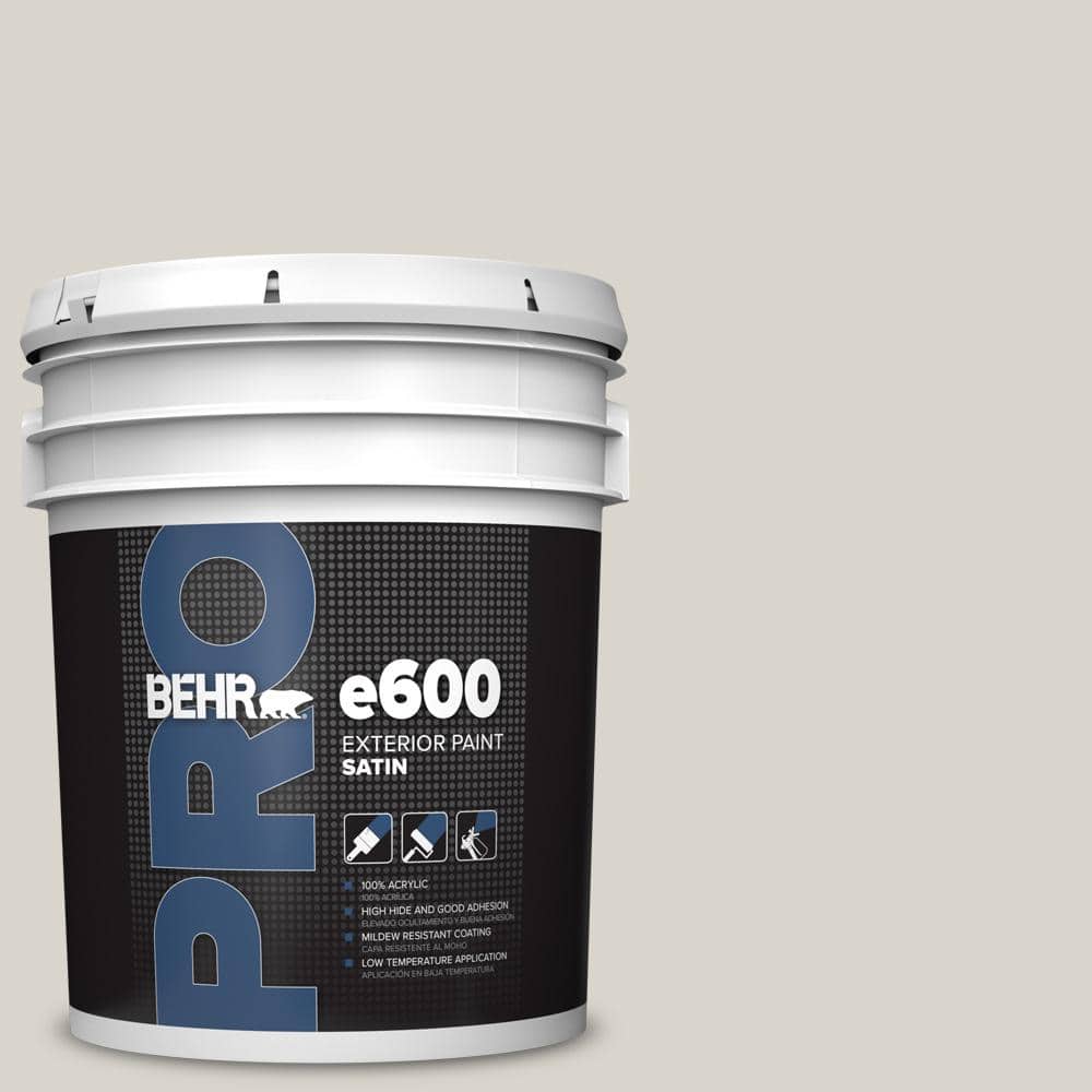 BEHR PRO 5 gal. #HDC-MD-21 Dove Satin Enamel Exterior Paint PR64005 ...