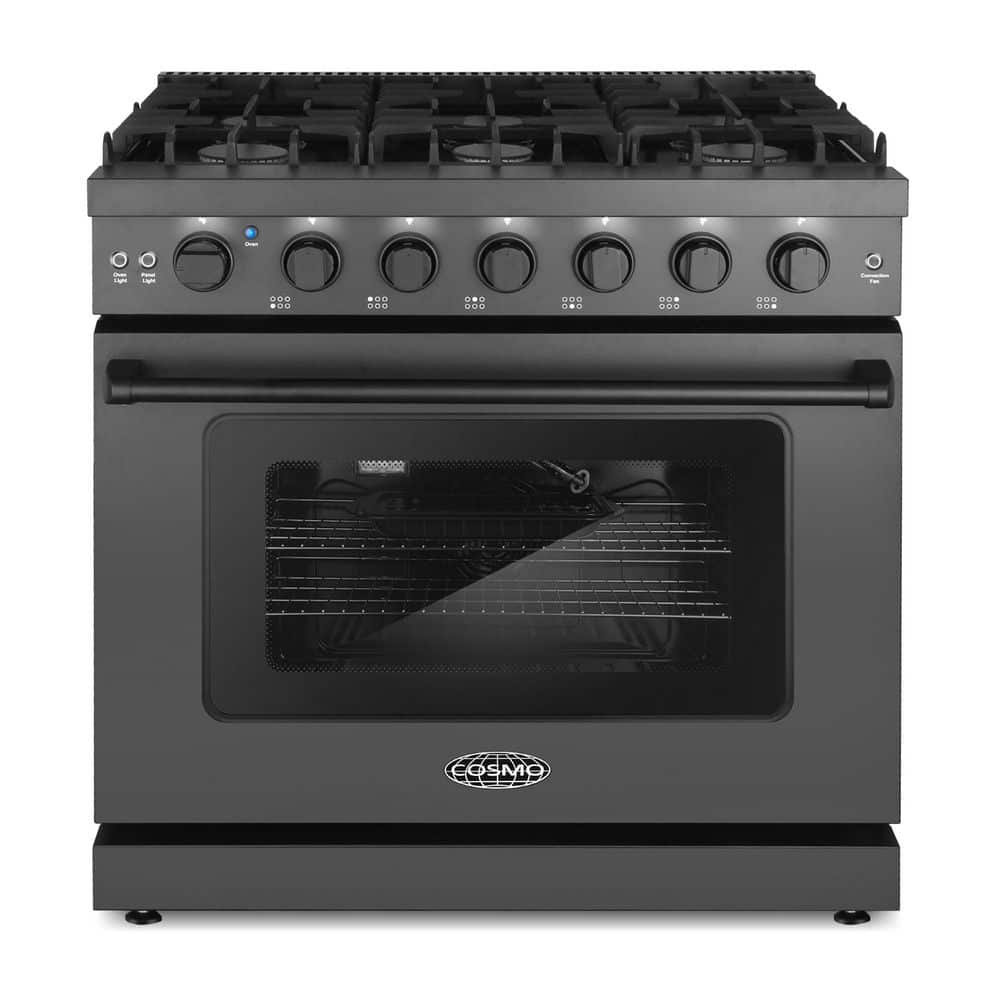 Cosmo 36 in. Haven Collection 6.0 cu. ft. Gas Range, 6 Burners ...