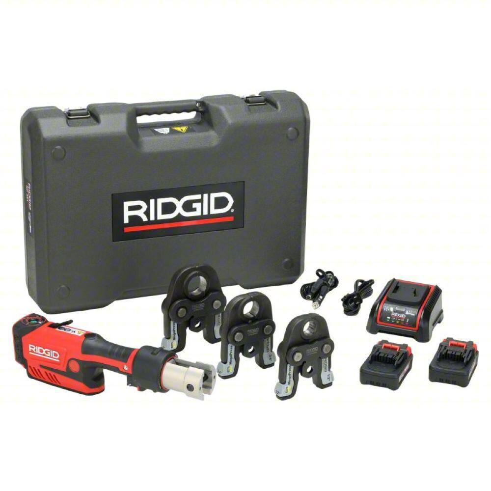 RIDGID RP 351 Copper/SS Press Tool Kit with 1/2 in.-1 in. MegaPress ...