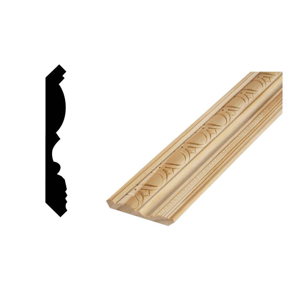 Woodgrain Millwork DM CM1176 - 5/8 in. x 4-7/16 in. Solid Pine Crown ...