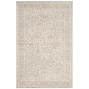 SAFAVIEH Carnegie Cream/Gray 7 ft. x 9 ft. Border Area Rug CNG621D-6 ...