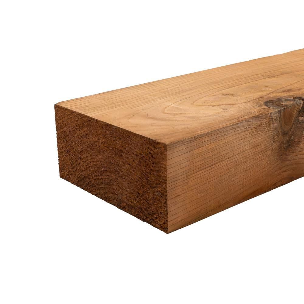 4 in x 8 in x 8 ft. Redwood Timber Appearance Grade Cedar Board Non ...