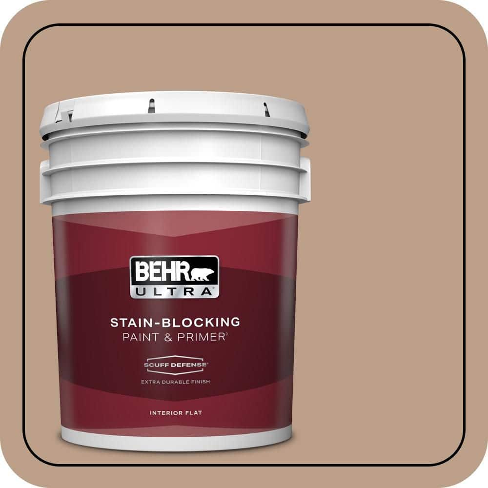 BEHR ULTRA 5 gal. #N240-4 Sierra Extra Durable Flat Interior Paint ...