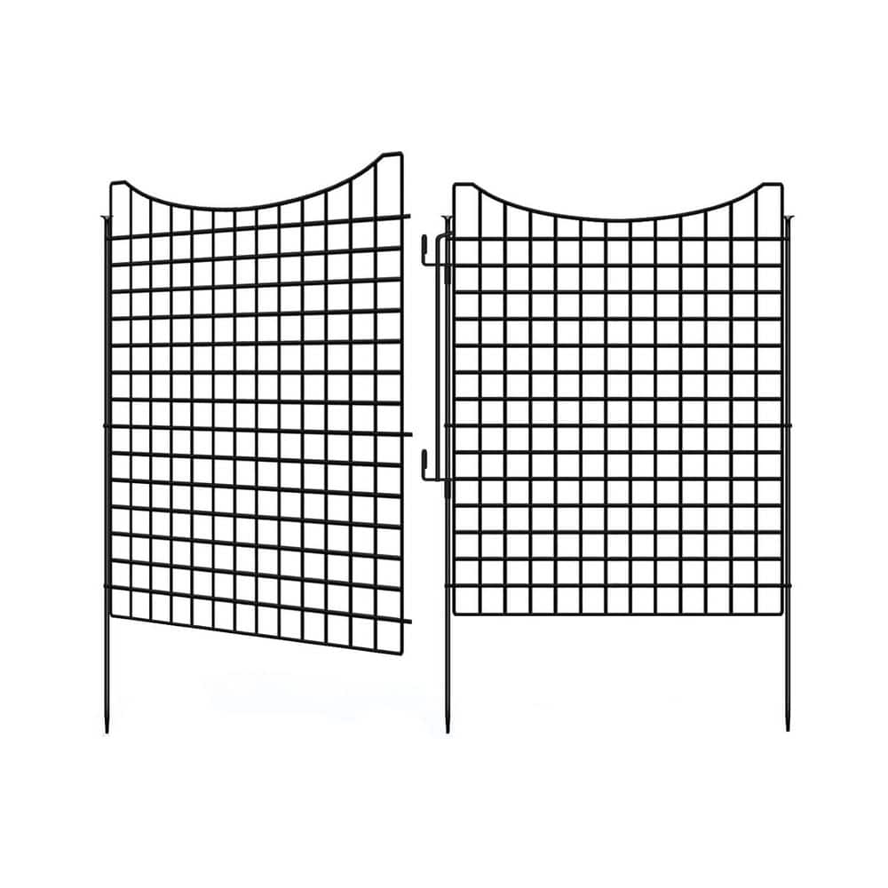 Justincity 12 Panels 29 in. Tall Metal Garden Fence Outdoor Yard ...