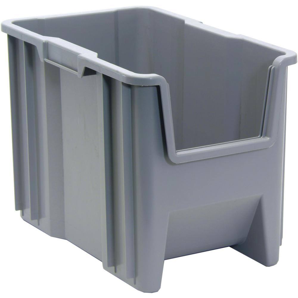 QUANTUM STORAGE SYSTEMS Giant Stack 26.36 qt. Container in Gray (4-Pack ...