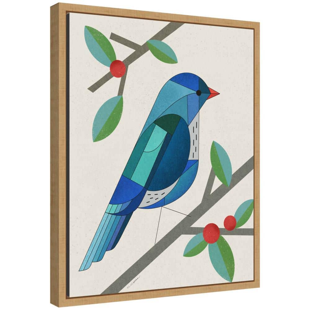 Kate and Laurel Sylvie "MCM Bluebird" by Carey Copeland Natural Framed ...