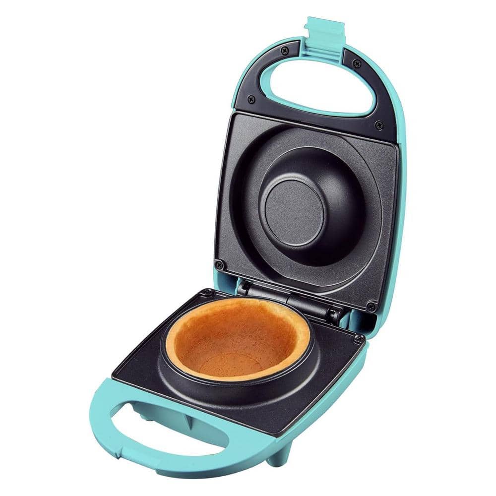 OVENTE Waffle Cone 520-Watt Single Waffle Maker Iron Turquoise ...