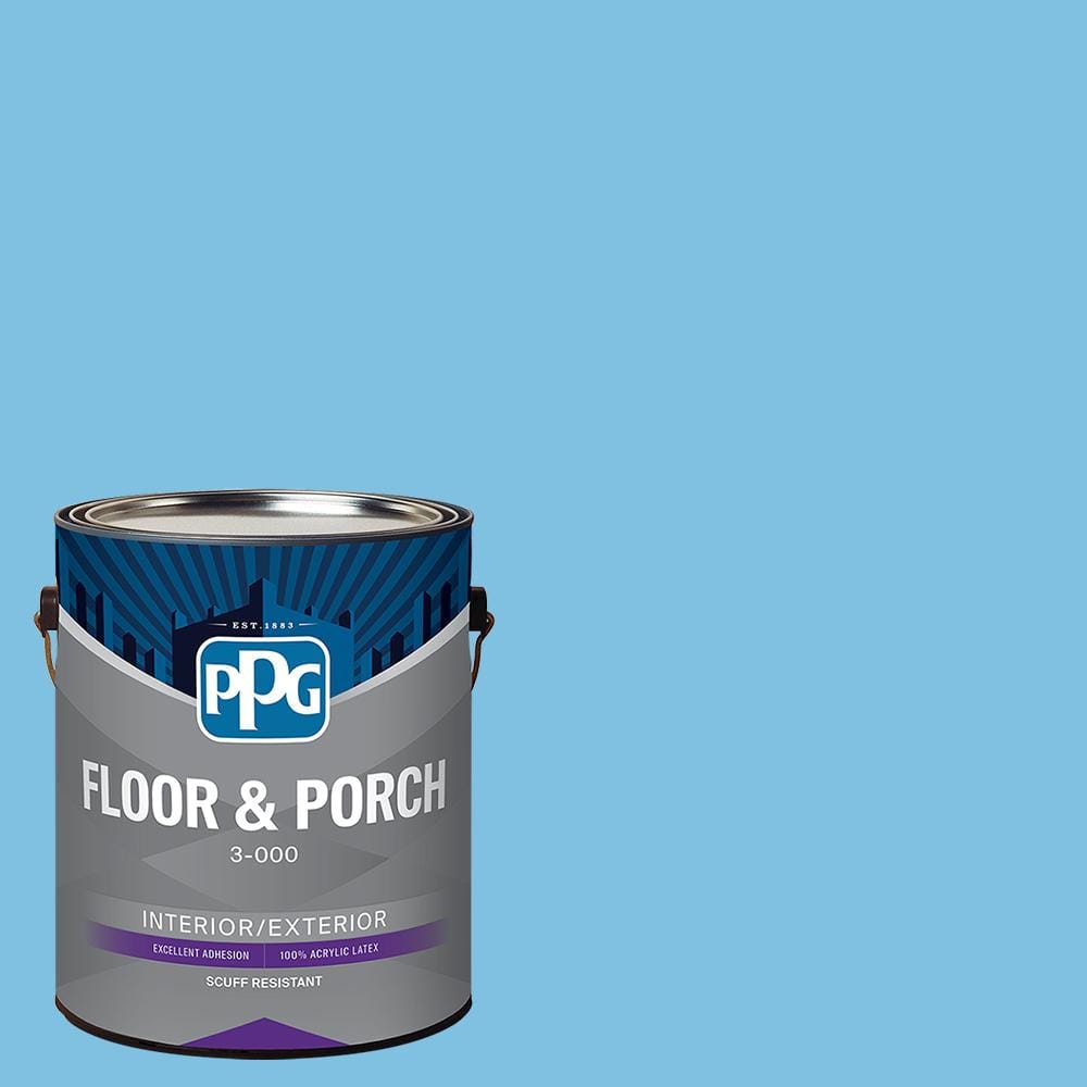PPG 1 gal. PPG1237-4 Horizon Haze Satin Interior/Exterior Floor and ...