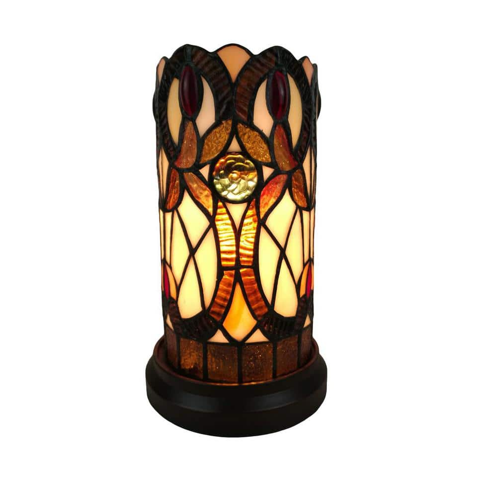 Amora Lighting 11 in. Multi-Colored Tiffany Style Accent Table Lamp ...