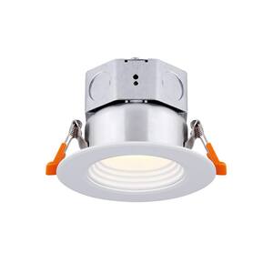 3 in. White New Construction IC Rated Recessed Integrated LED Kit LED ...