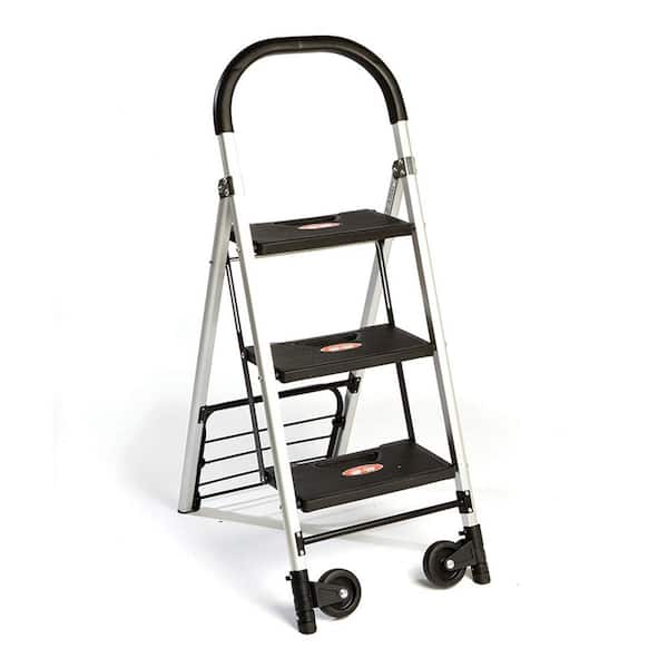 BIOS LIVING 3-Step Polypropylene 2-in-1 Step Stool Ladder LF356 - The ...