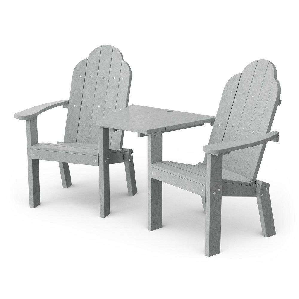 Wildridge Classic Light Gray Plastic Outdoor Deck Chair Tete-A-Tete LCC ...