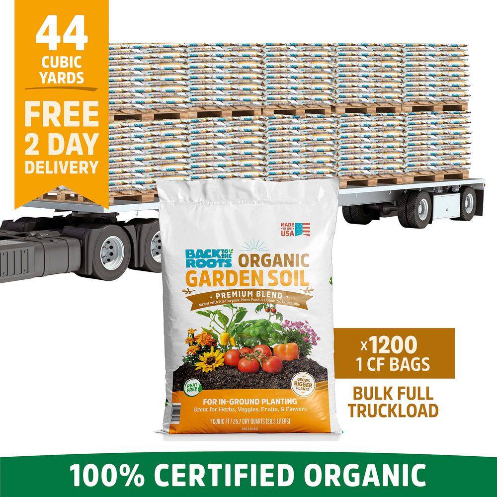 Back to the Roots Organic Bulk Garden Soil Truckload (1200 1 cu. ft ...