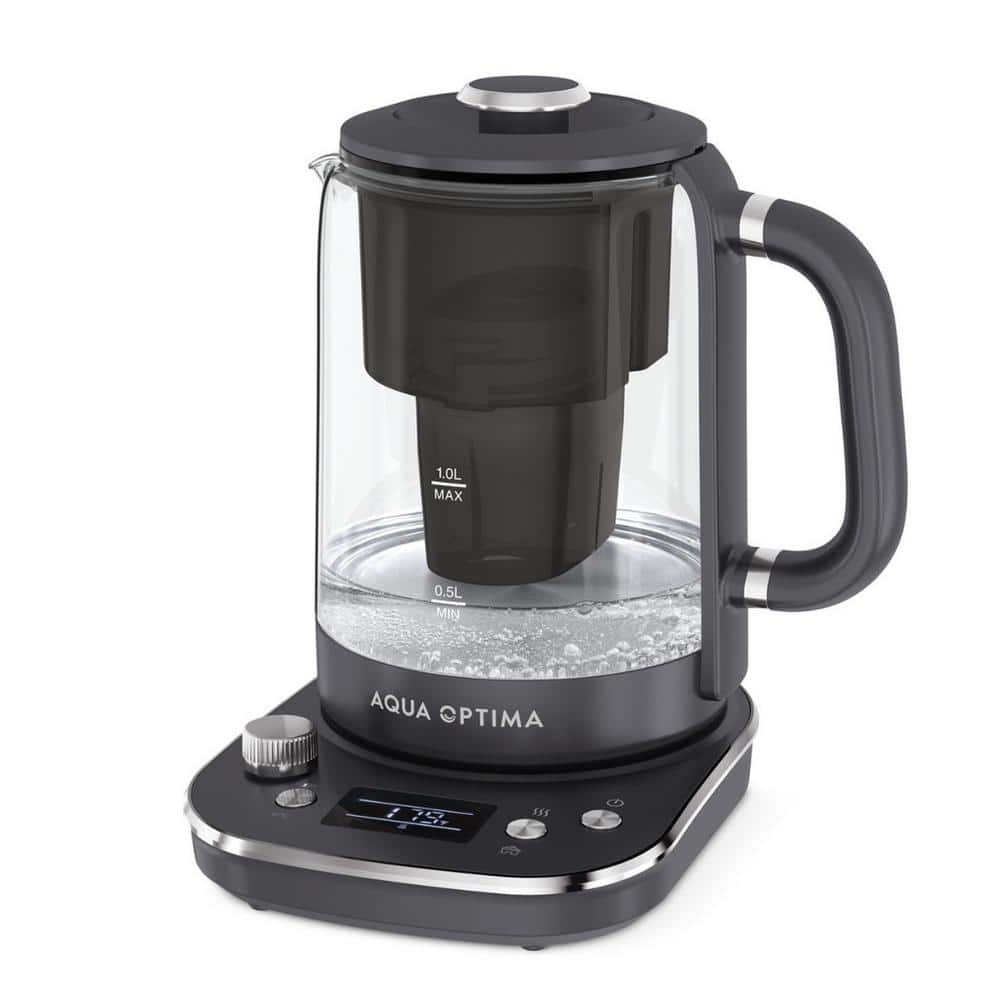 4.5-Cup Black Corded Electric Kettle with Variable Temperature KT3000 ...