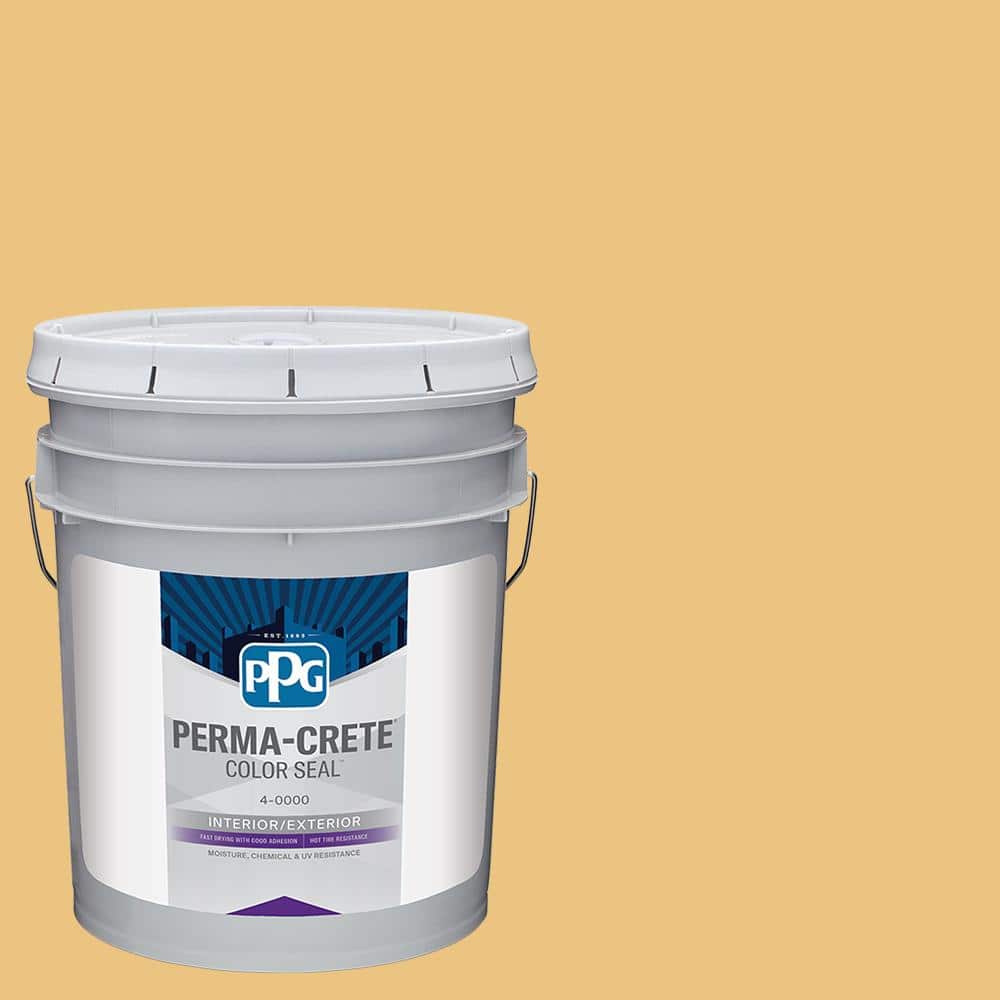 Perma-Crete Color Seal 5 gal. PPG1208-4 Gold Buff Satin Interior ...