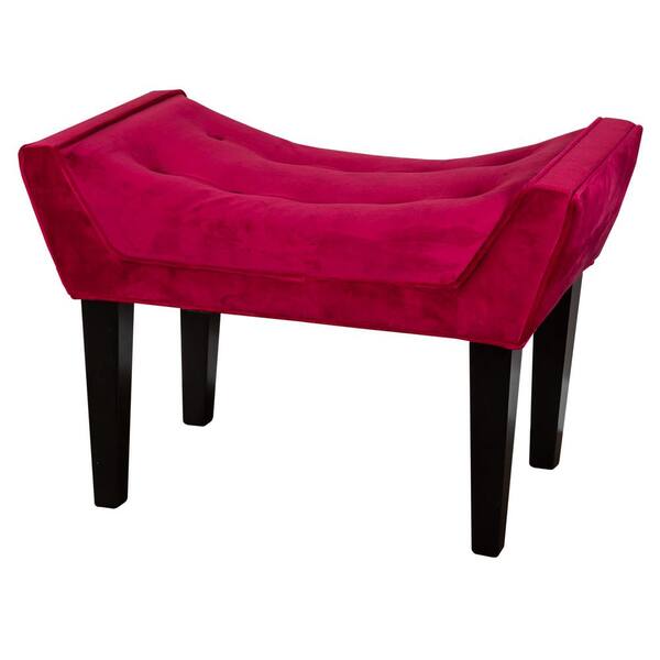 Leffler Home Maddie 21H x 29W x 16.5D Chantel Magenta Upholstered Bench ...
