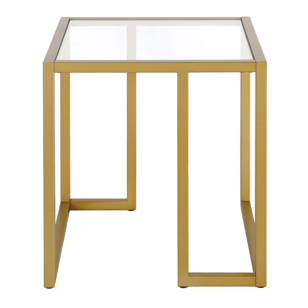 Meyer&Cross Oscar 20 in. Brass Glass Square Side Table ST1323 - The ...
