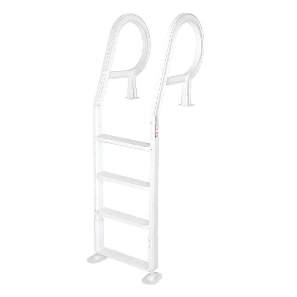 XtremepowerUS Height Adjustable 4-Step Swimming Pool Deck Ladder for ...
