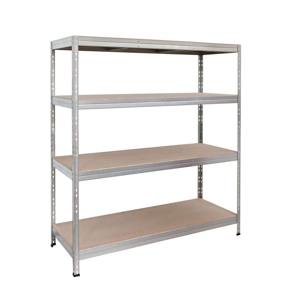AR SHELVING Garage Series 4-Tier Galvanized Steel Storage Shelving Unit ...
