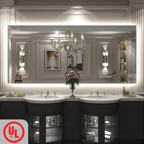 Apmir 72 in. W x 32 in. H Rectangular Frameless UL Certified LED ...