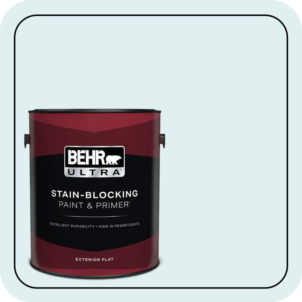 BEHR ULTRA 1 gal. #M480-1 Helium Flat Exterior Paint & Primer 485001 ...