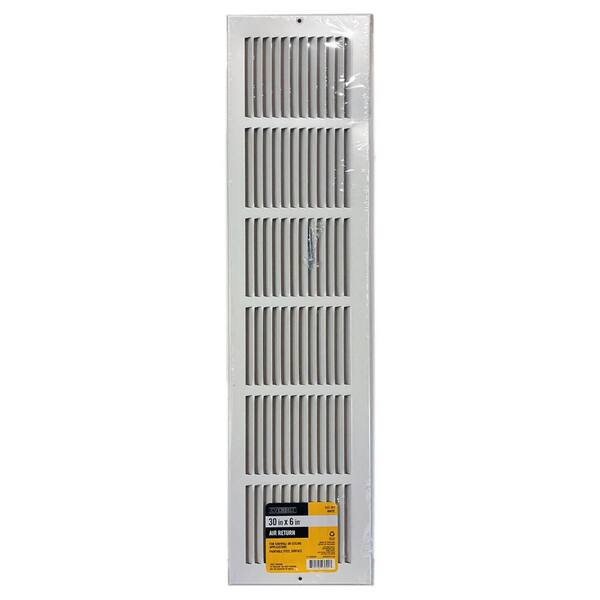 Everbilt 30 in. x 6 in. Steel Return Air Grille in White 71-13006WH ...