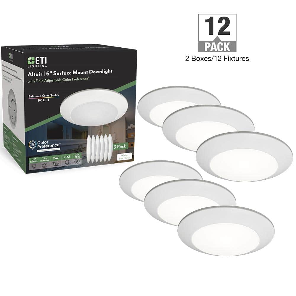 ETI LIGHTING Altair 6 in. Surface Mount Downlight Integrated LED ...