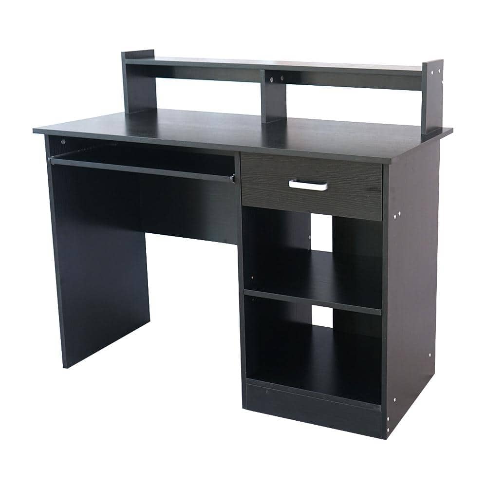 Karl home 43.3 in. Modern E1 15MM Chipboard Black Computer Desk ...