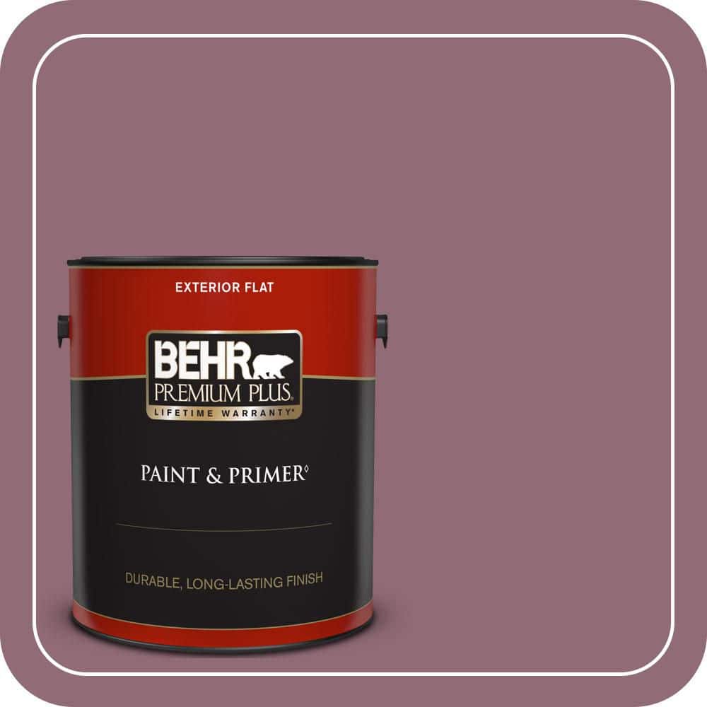 BEHR PREMIUM PLUS 1 gal. #S120-6 Full Glass Flat Exterior Paint ...