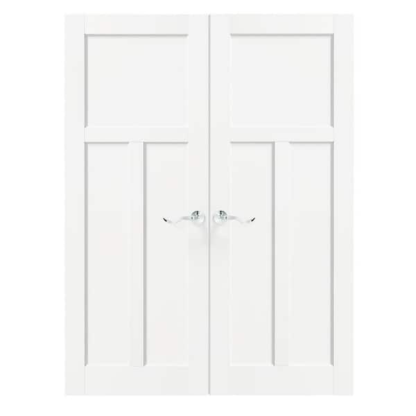 TENONER 60 in. x 80 in. MDF, Composite, Pre-assembled, Primed, White, T ...