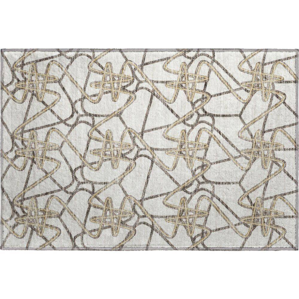 Addison Rugs Mayfield Premium Machine Washable Abstract AMF947 Ivory 1 ...