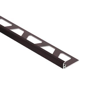 TrimMaster Mineral Bronze 3/8 in. x 98-1/2 in. Aluminum L-Shaped Tile ...