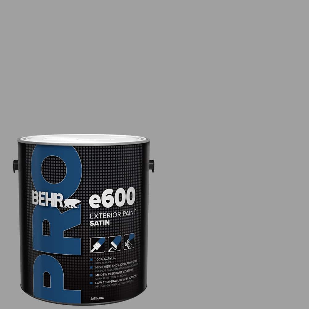 BEHR PRO 1 gal. #PPU26-06 Elemental Gray Satin Enamel Exterior Paint ...