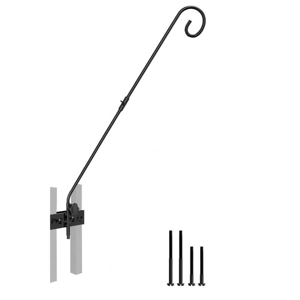 28 in. Metal Deck Hook Rail Hanger Heavy Duty 180° Rotary Hanging Hook ...