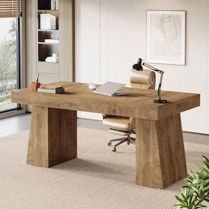 BYBLIGHT Moronia 55 in. Modern Rectangle Engineered Wood Executive Desk ...