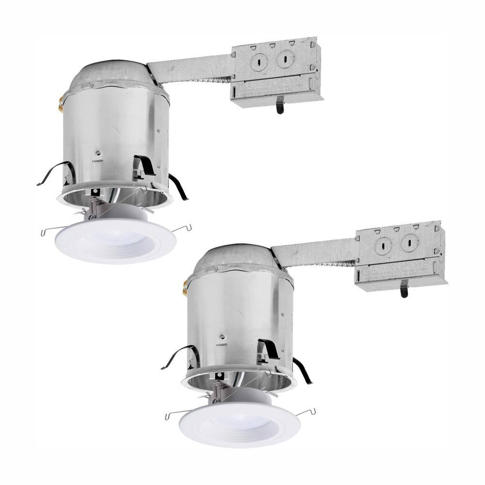 HALO RL 6 in. (2-Pack) Remodel Ceiling Housing and (2-Pack) Dimmable ...
