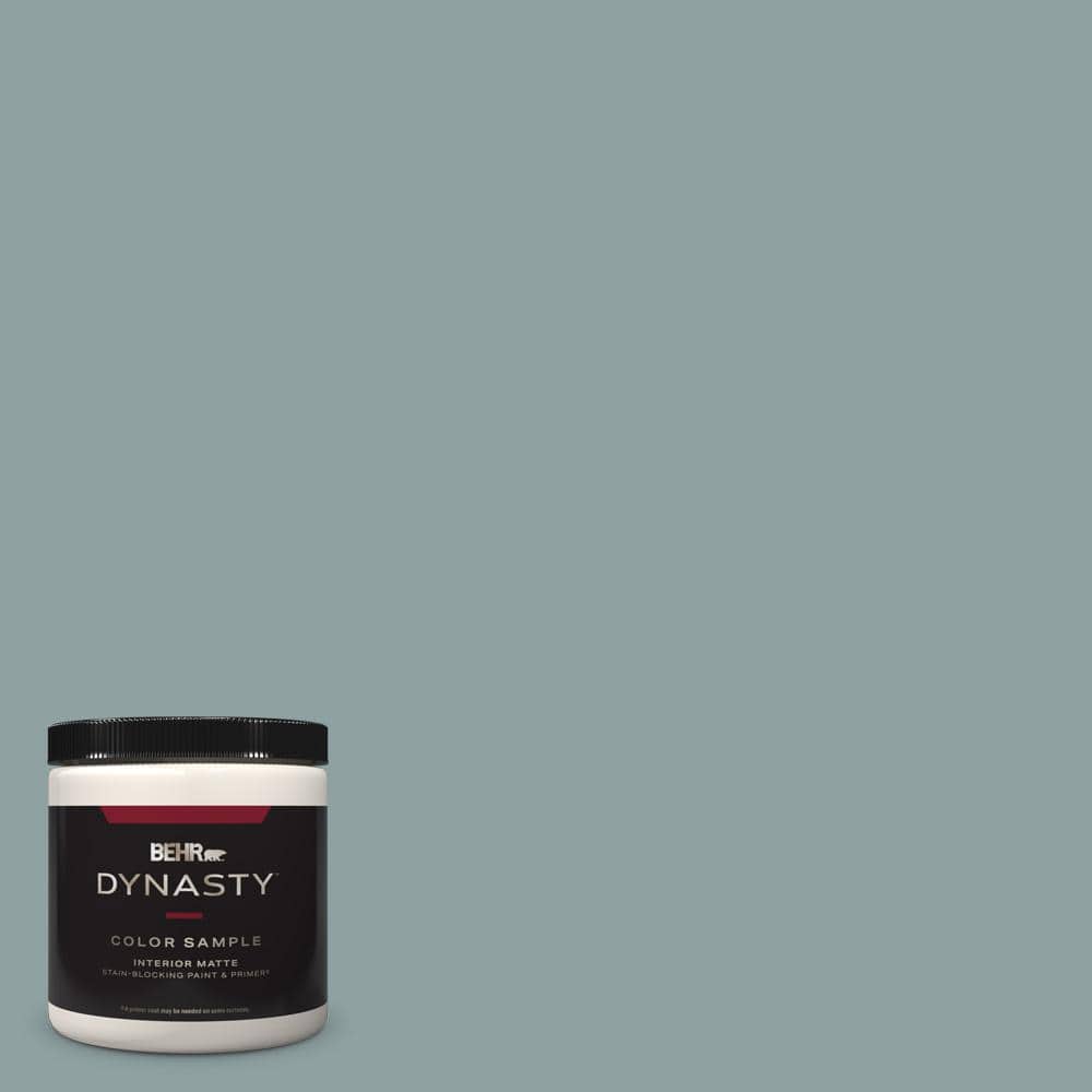 BEHR DYNASTY 8 oz. #N440-4 October Sky One-Coat Hide Matte Stain ...