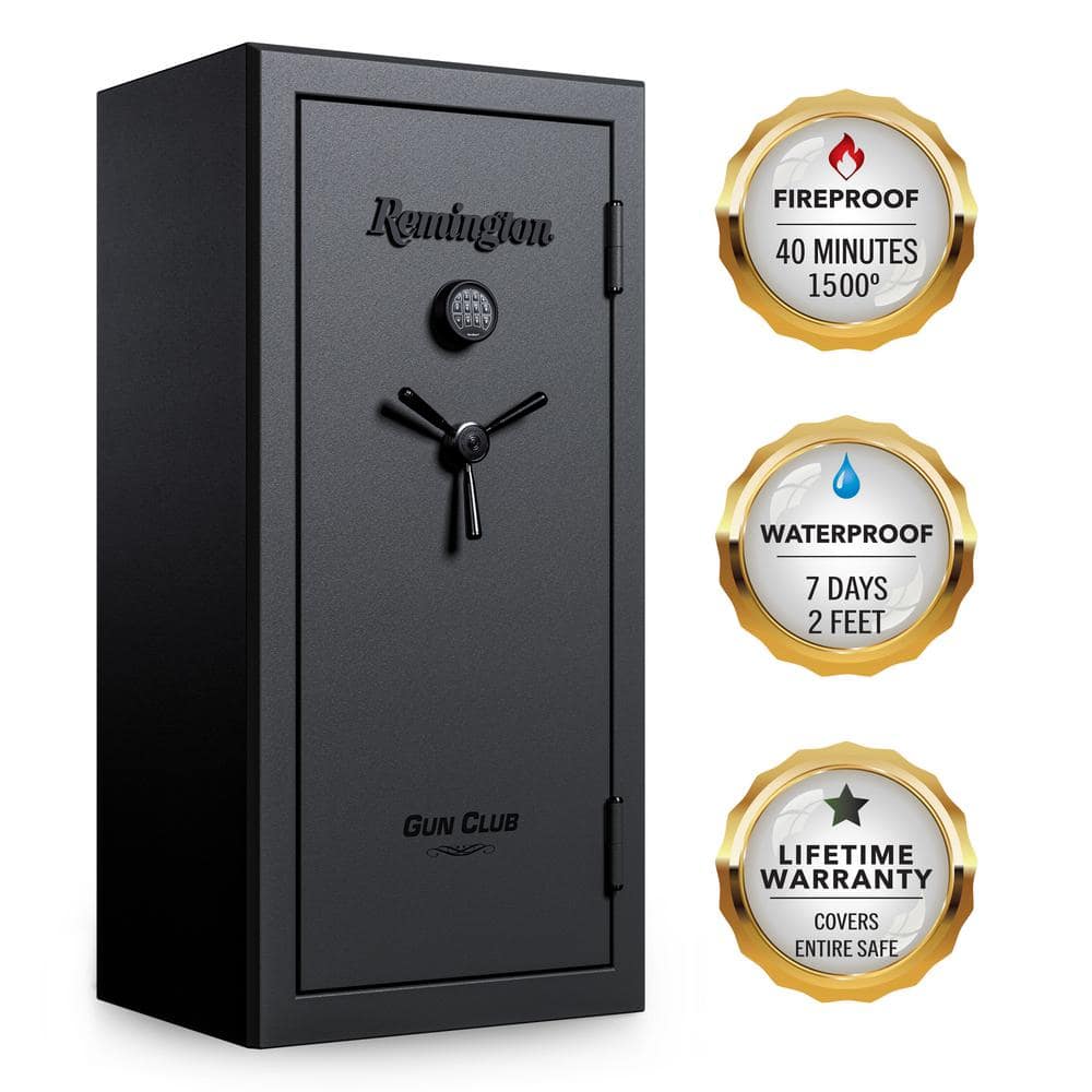 Remington Gun Club 26 Plus 4-Gun Fireproof and Waterproof Gun Safe with ...