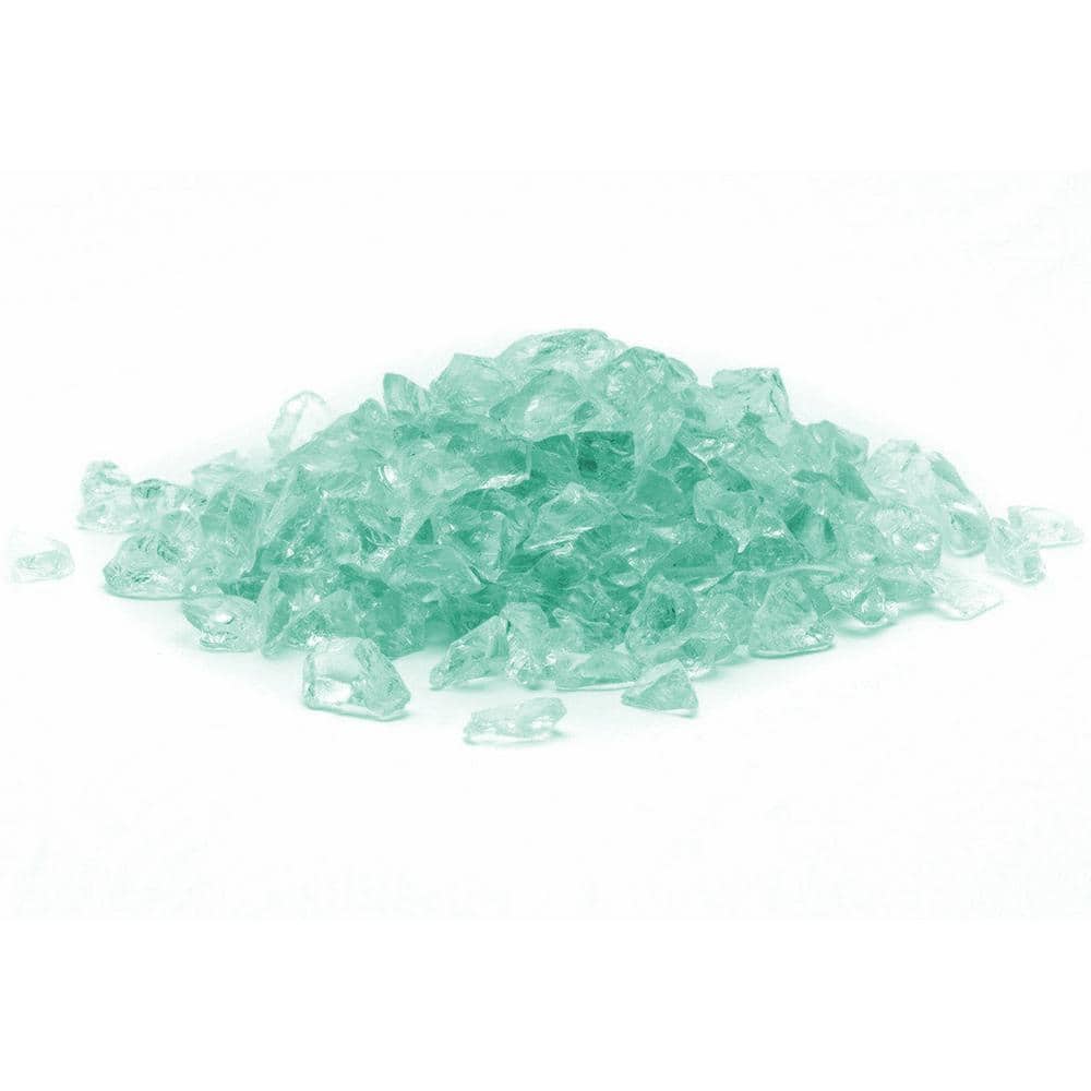 Margo Garden Products 1/2 in. 10 lb. Medium Aqua Landscape Fire Glass DFG10-L07M - The Home Depot