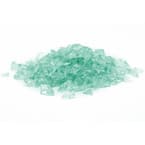 Margo Garden Products 1/2 in. 10 lb. Medium Aqua Landscape Fire Glass ...