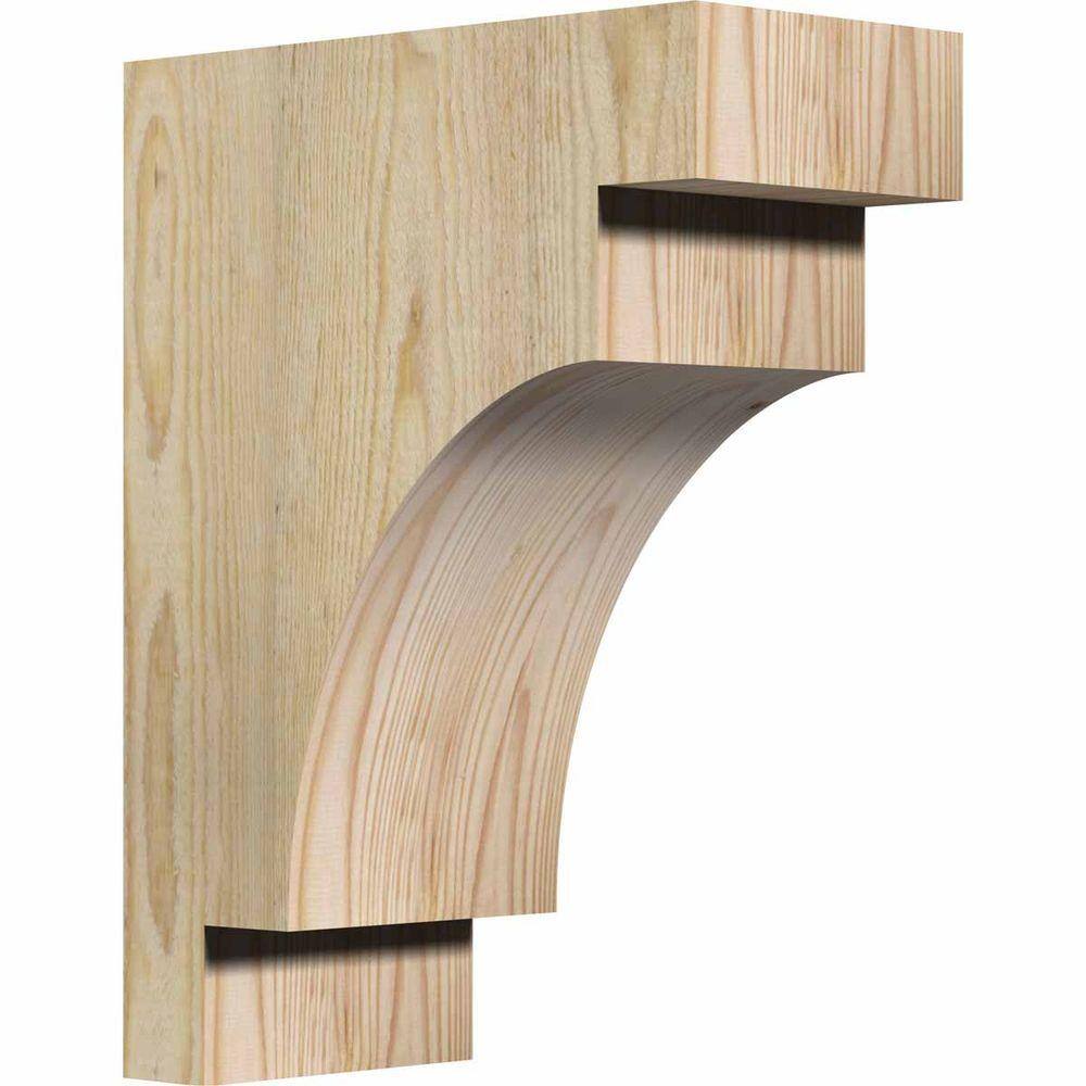 Ekena Millwork 6 in. x 12 in. x 16 in. Douglas Fir Mediterranean Rough ...