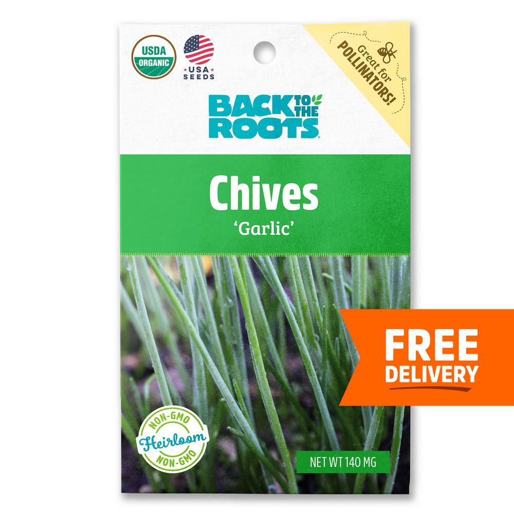 Back to the Roots Organic Garlic Chives Seed (1-Pack) 46007 - The Home ...