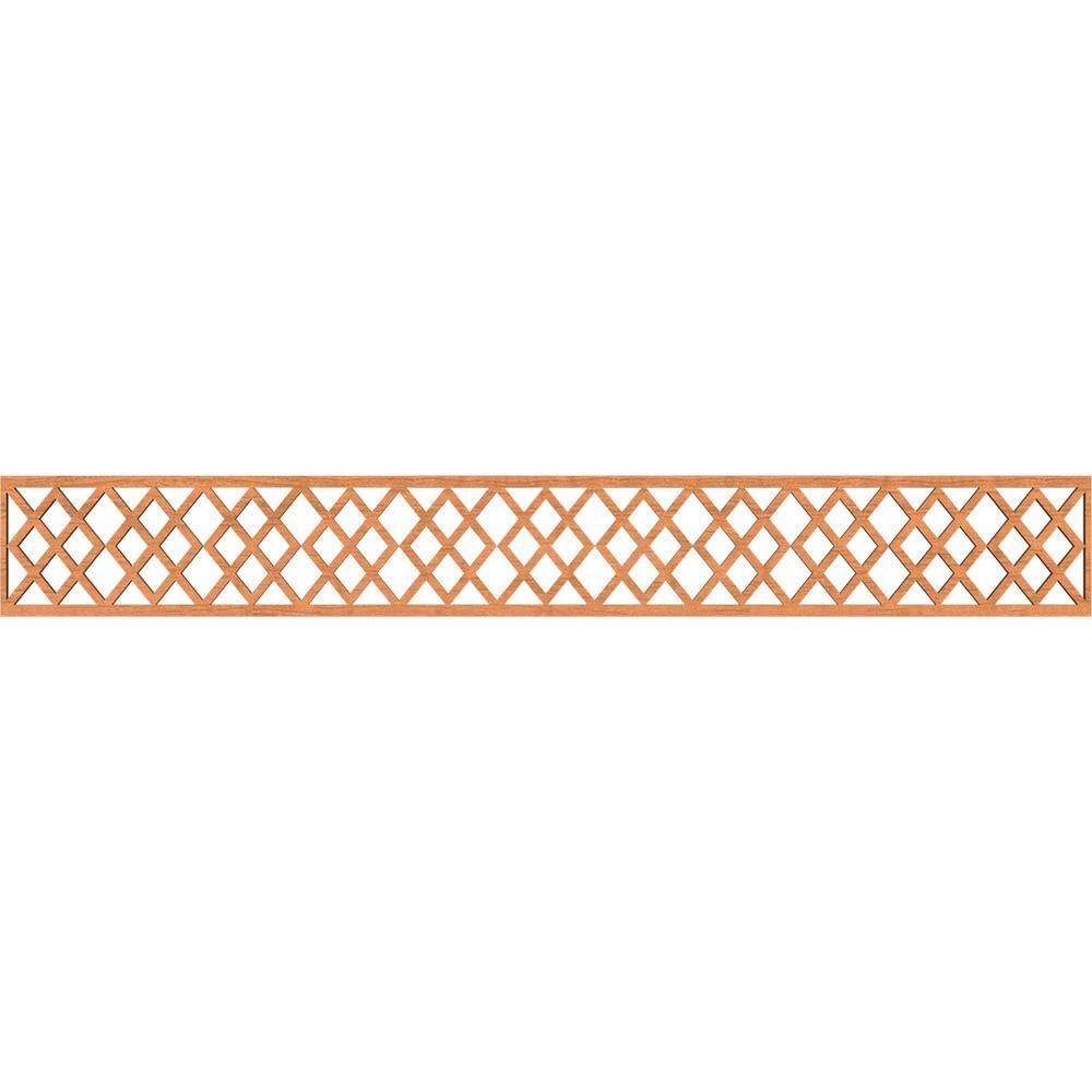 Ekena Millwork Hadley Fretwork 0.25 in. D x 46.5 in. W x 6 in. L Cherry ...