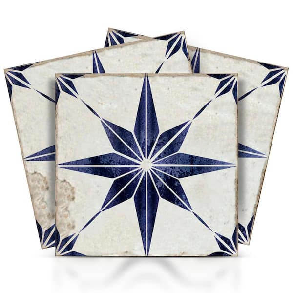 MI ALMA Blue R14 7 in. x 7 in. Vinyl Peel and Stick Tile (24 Tiles, 8. ...