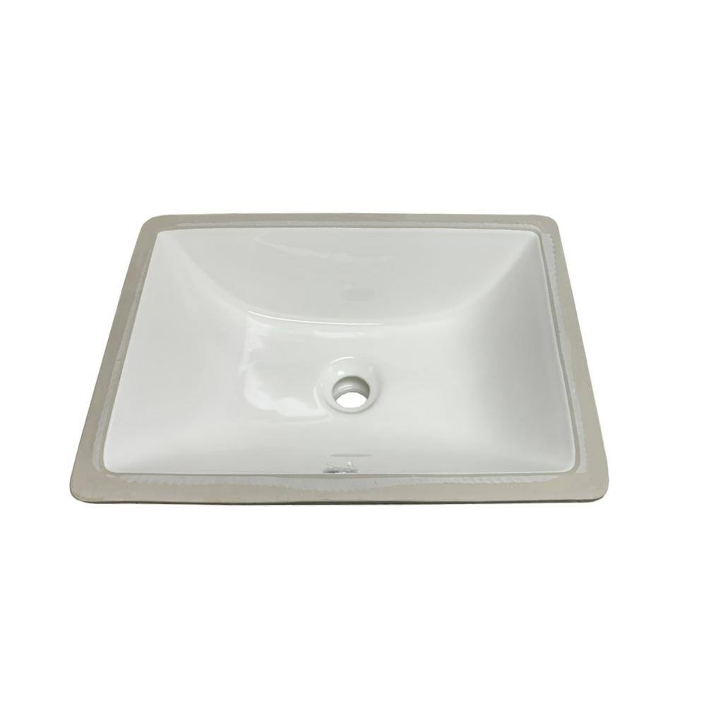 Wells Rhythm Series 18 in. Rectangular Undermount Single Bowl Bathroom ...