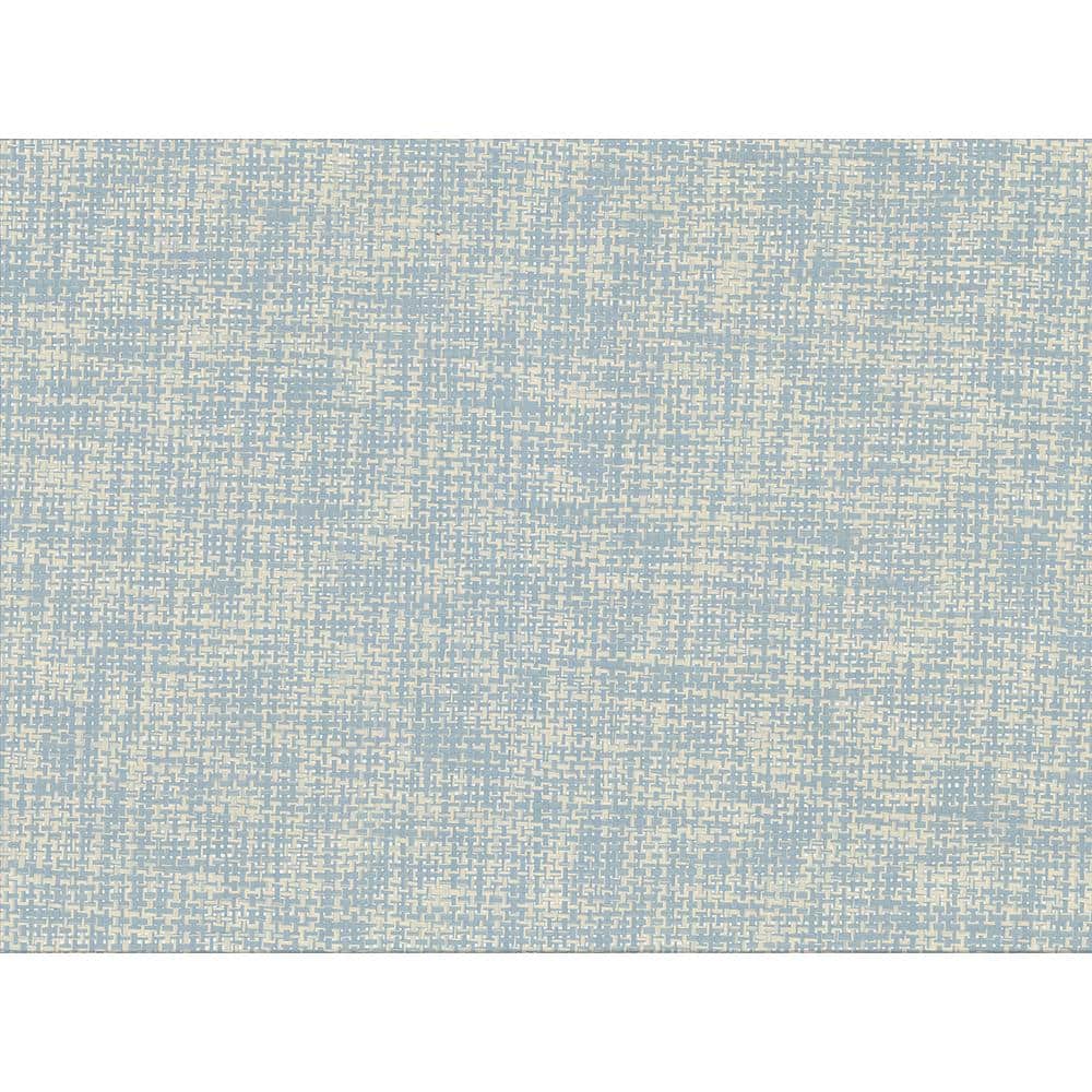 A-Street Prints Arlyn Light Blue Grasscloth Light Blue Wallpaper Sample ...