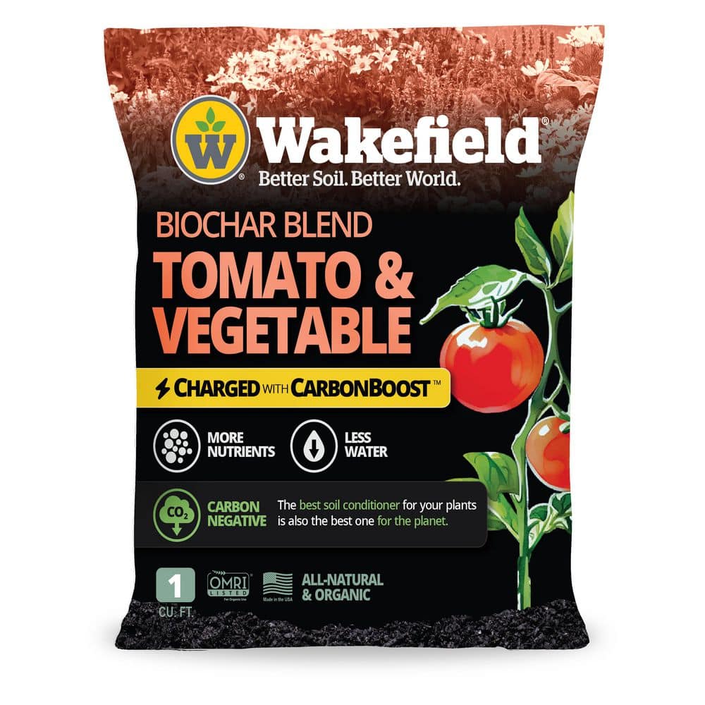 WAKEFIELD Biochar Blend with CarbonBoost for Tomatoes and Vegetables ...