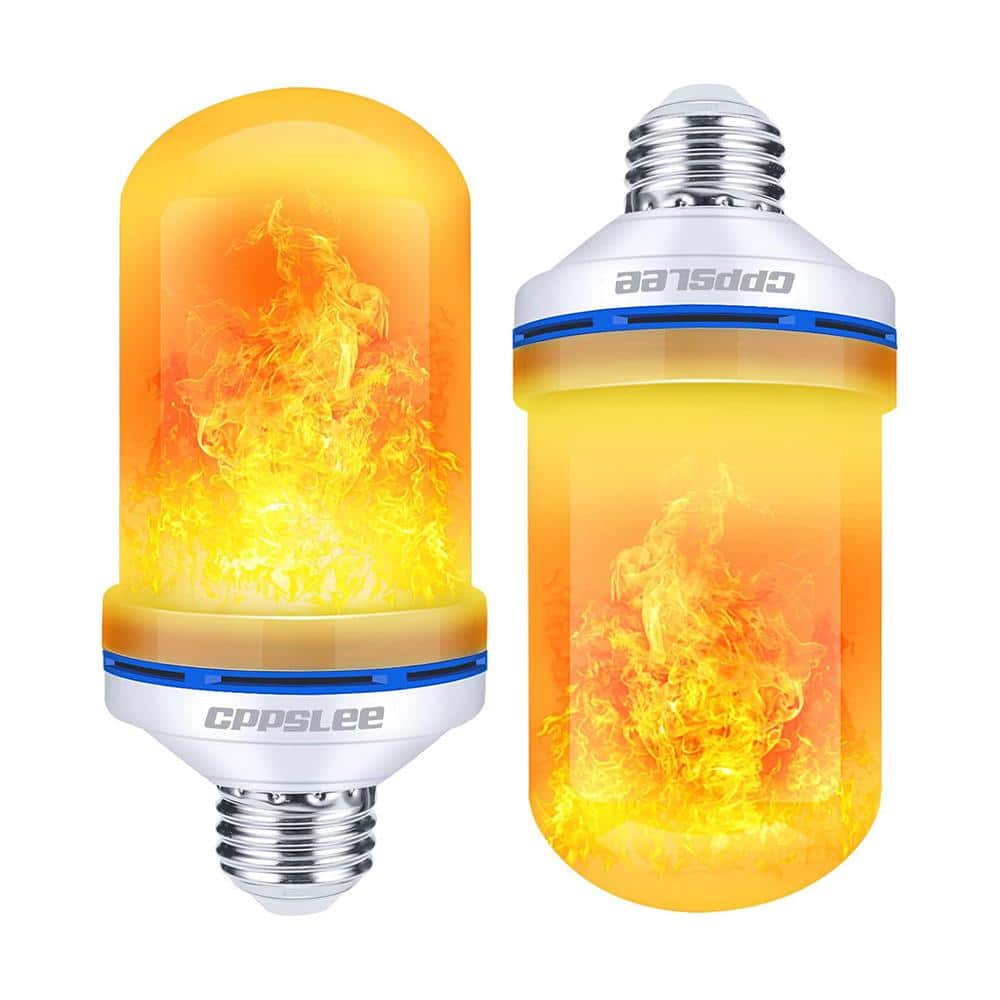 Lukyamzn 3-Watts T60 Cylinder Flame Effect Design E26 LED Night Light ...